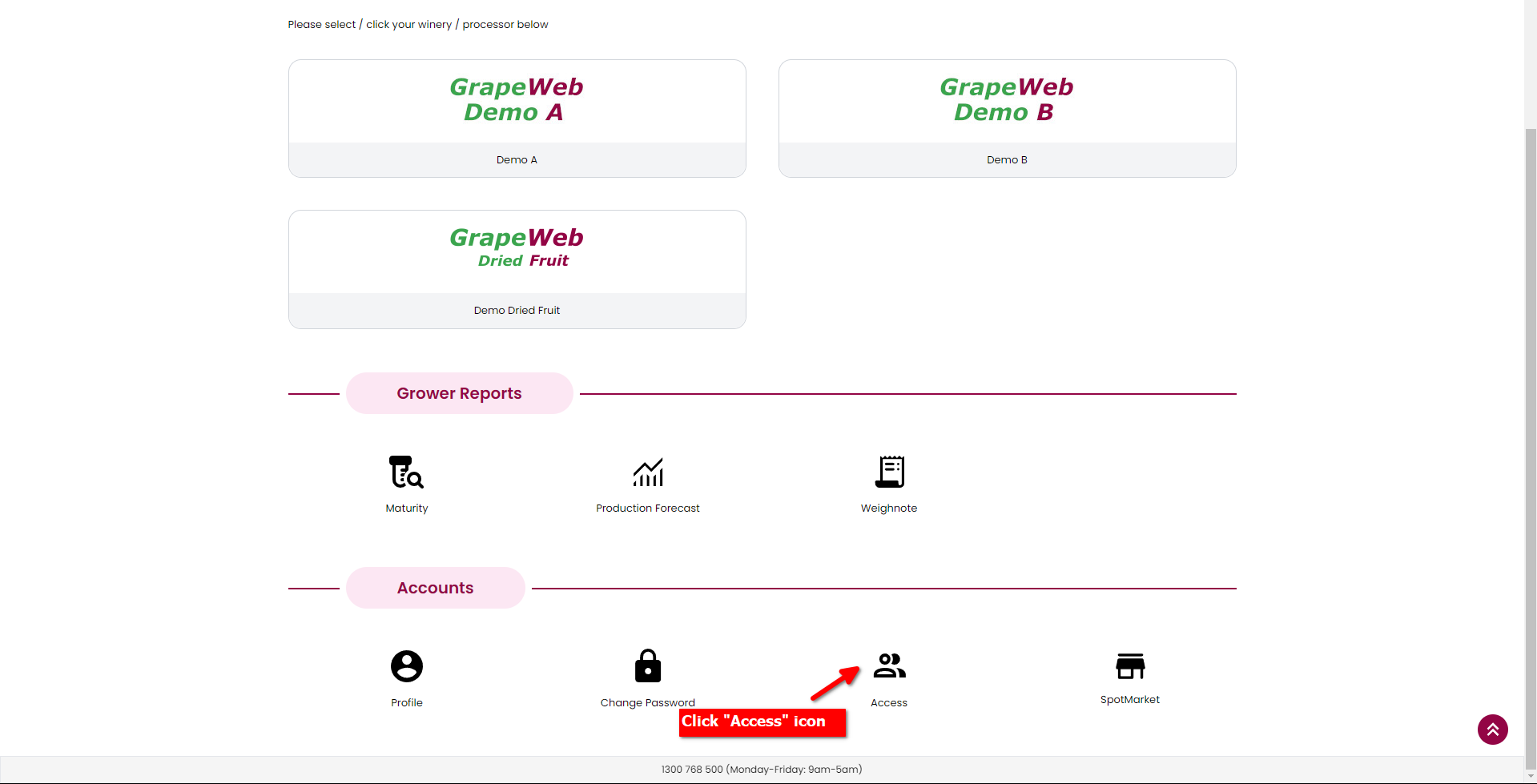 See My Access – Grapeweb – More than spray diary system