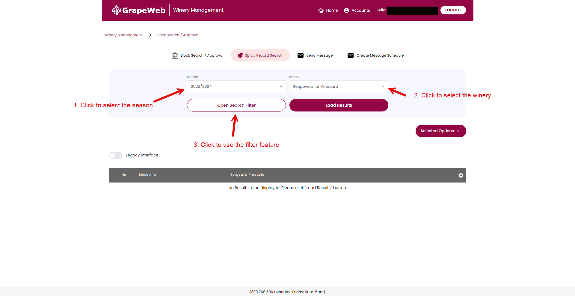 Search Spray Record – Grapeweb – More than spray diary system